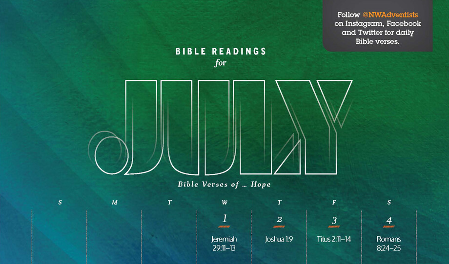 Bible Reading Plan for July | Northwest Adventists